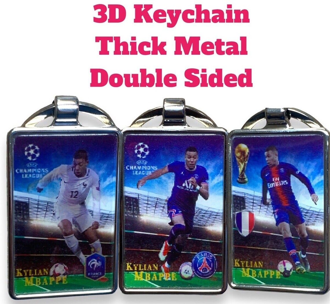 Kylian Mbappe France Psg 3d Lenticular Motion Keychain Holographic ...