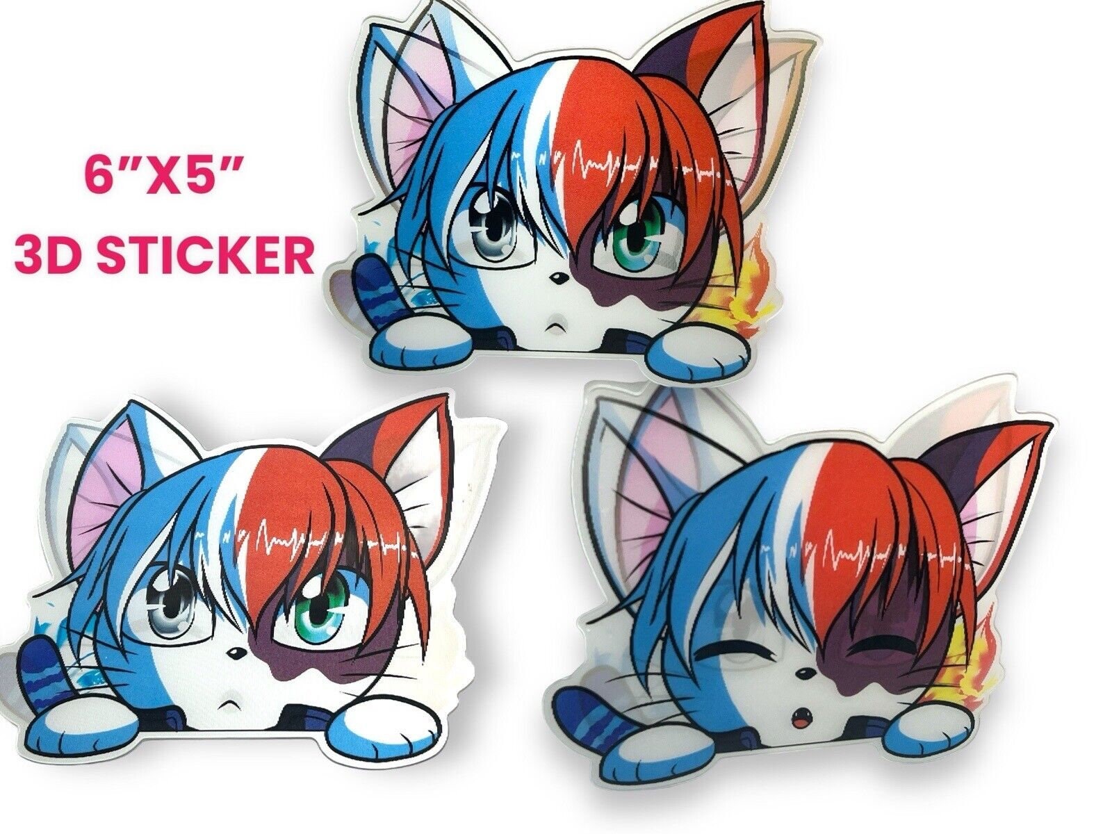 Cat Shoto Todoroki My Hero Academia Anime 3d Lenticular Motion Car ...