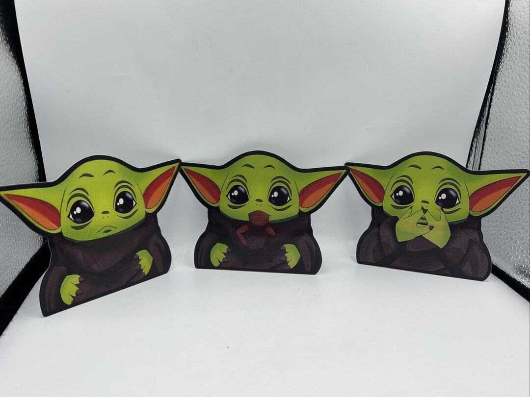 Grogu Baby Yoda Star Wars 3d Lenticular Motion Car Sticker Decal Peeker ...