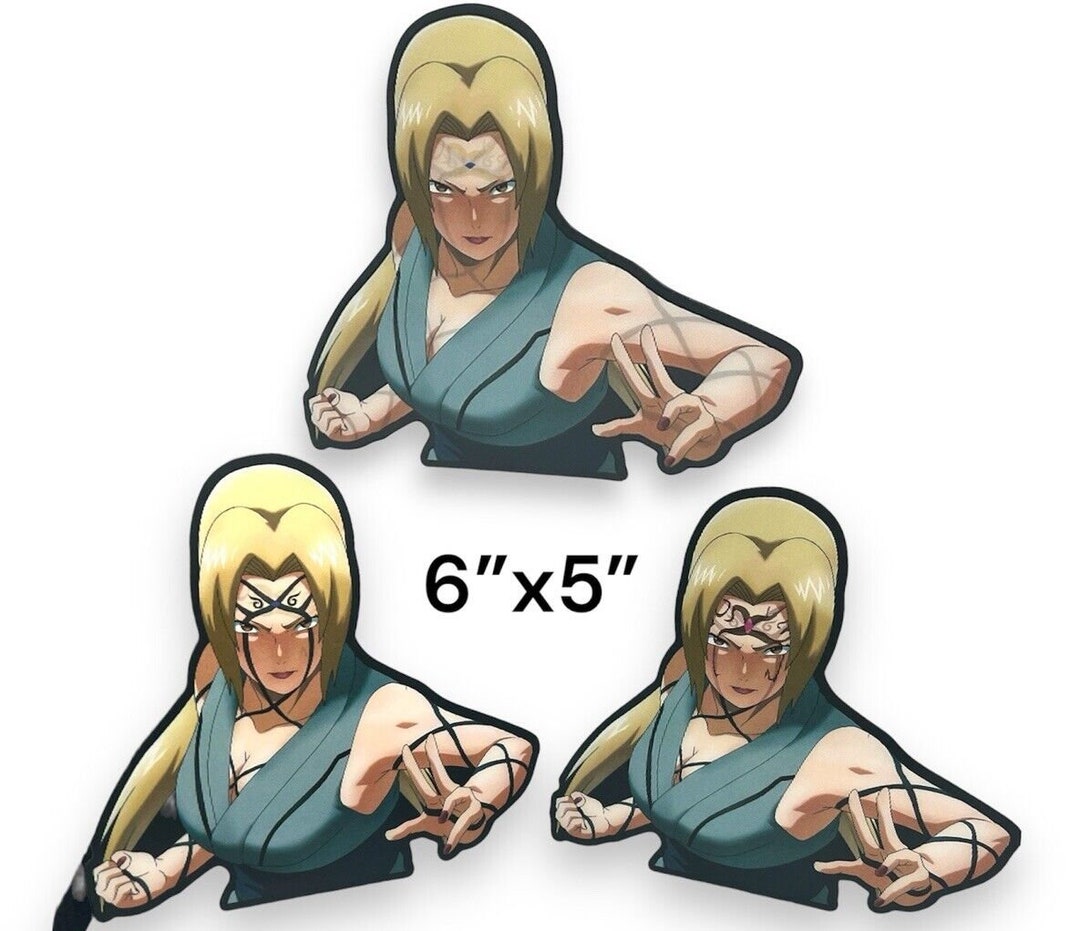 Naruto Shippuden Lady Tsunade Waifu 3d Lenticular Motion Car Sticker ...