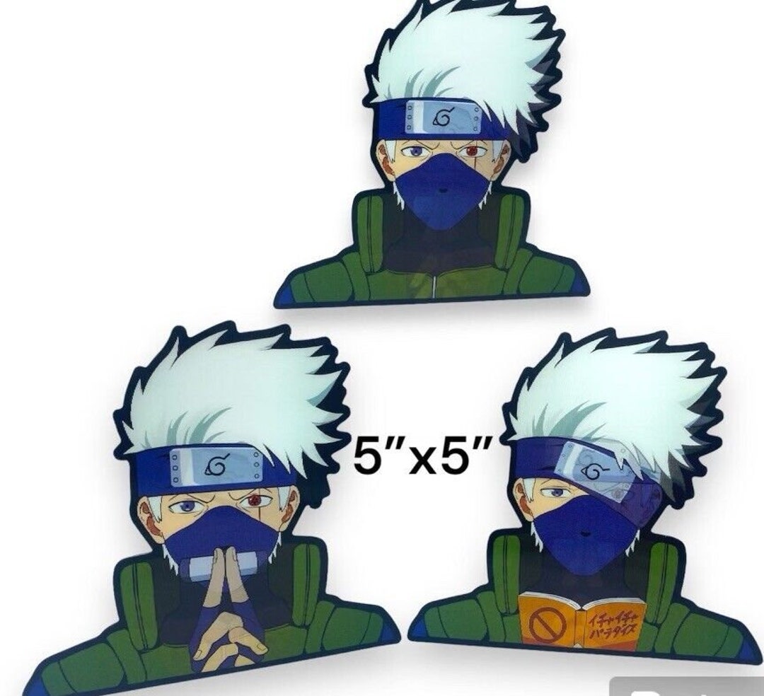 Kakashi Hatake Naruto 3d Anime Motion Sticker Peeker Car Lenticular ...