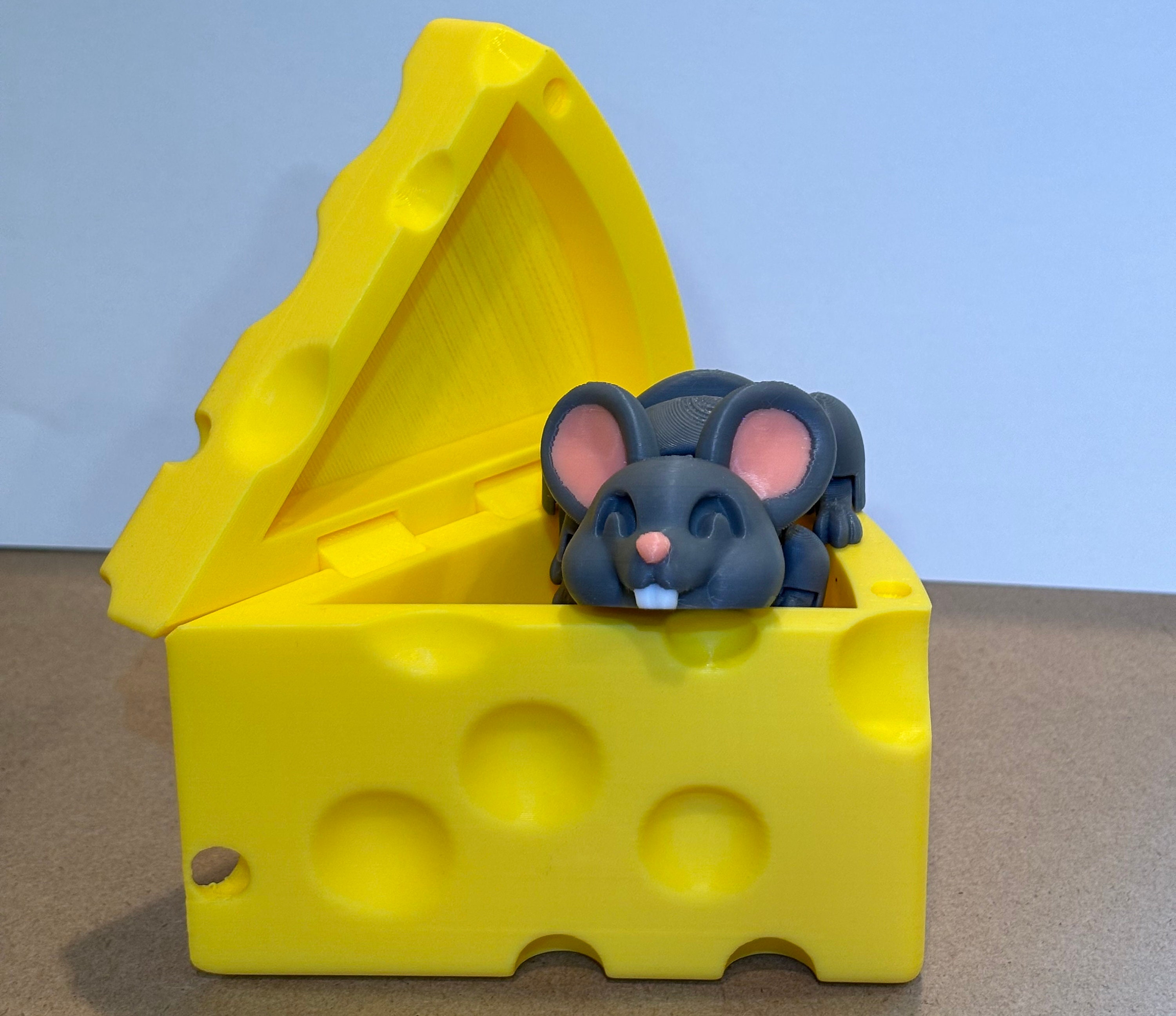 Cheese Lovers Mouse | 3D Printed Articulated Mouse | Fidget Toy | Desk ...