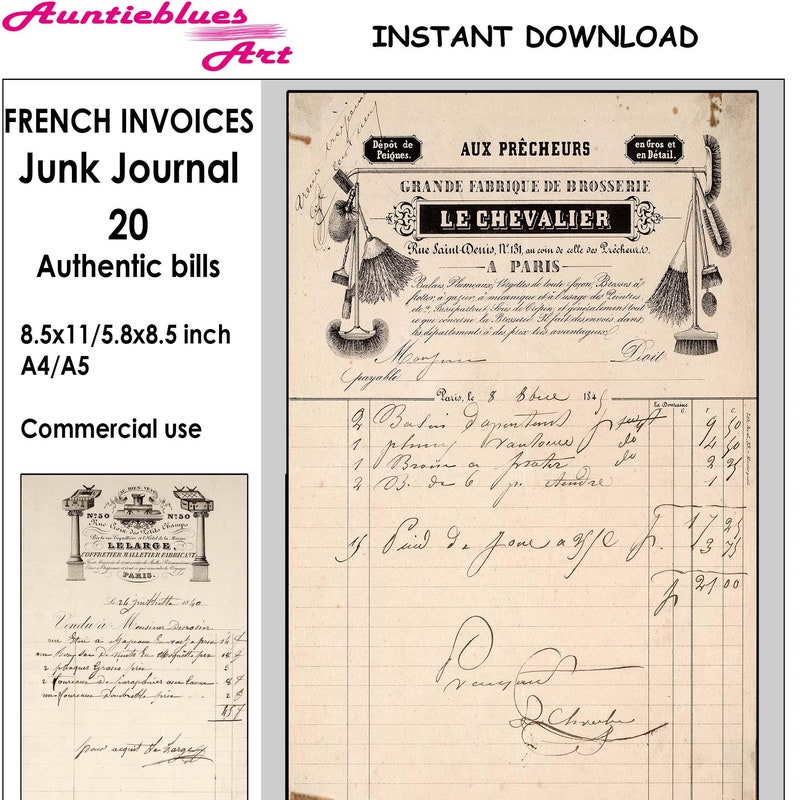 French Script Paper - Etsy