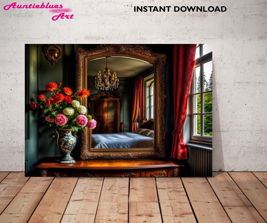 Renaissance Boudoir Painting. Rococo Style Victorian Bedroom Poster ...