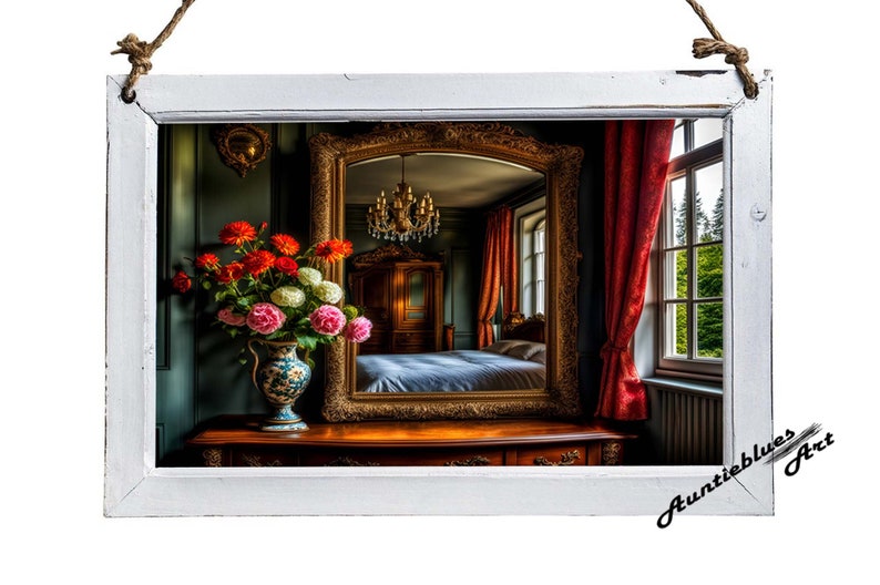Pintura boudoir renascentista. Pôster de quarto vitoriano estilo rococó ...