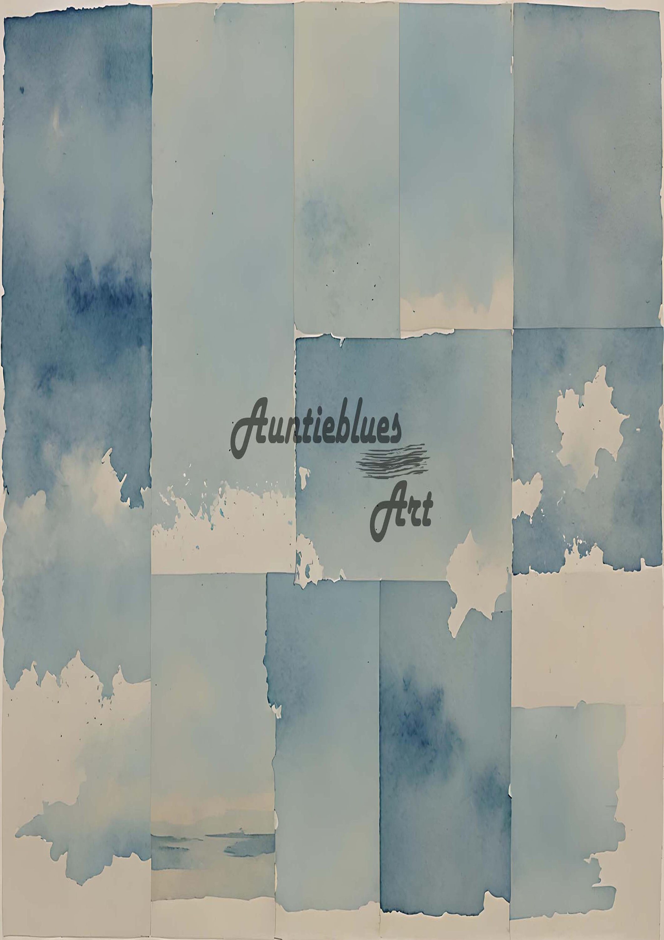 Watercolor Blue Paper. Grunge Watercolor Light Blue Printable Collage ...