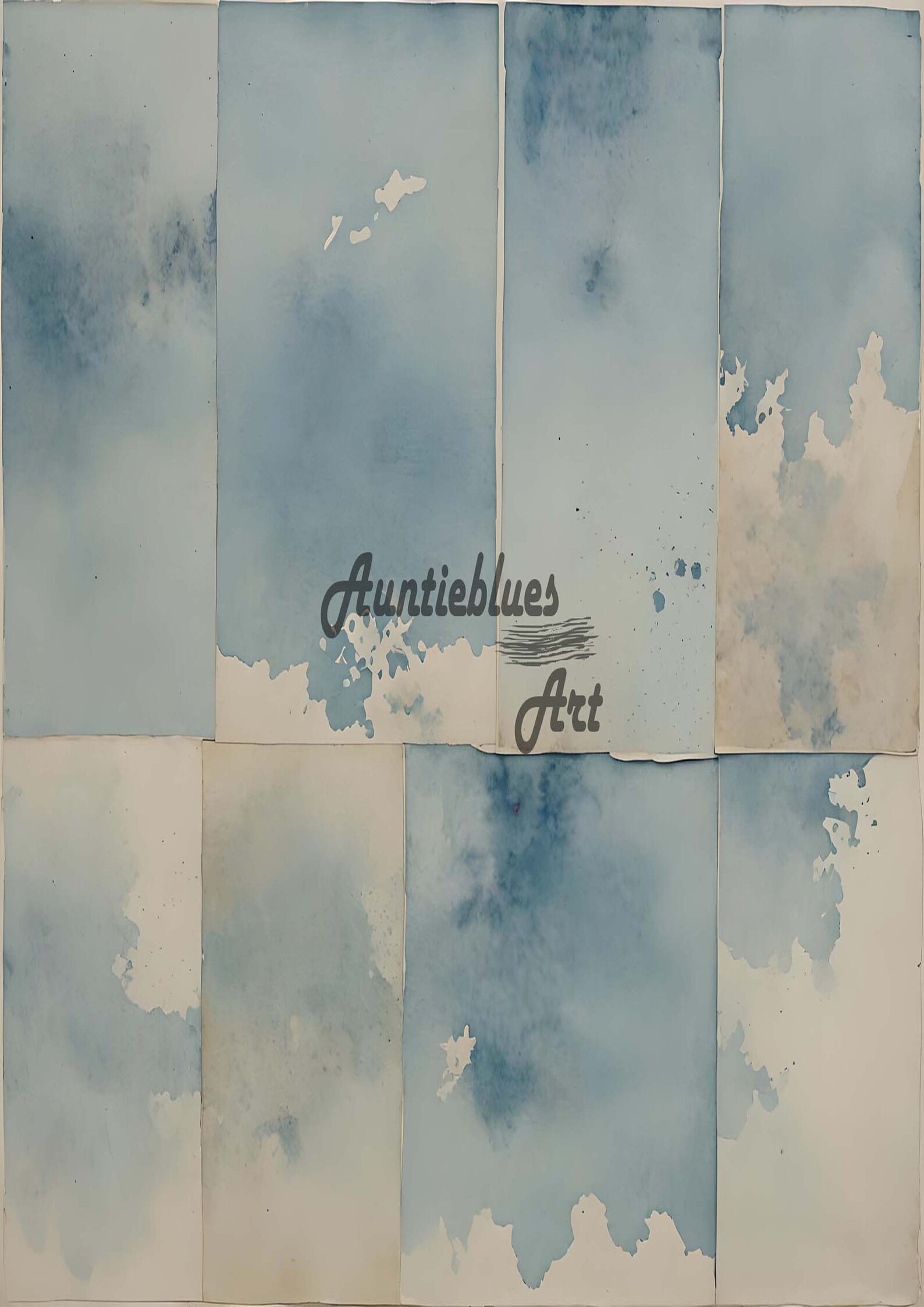 Watercolor Blue Paper. Grunge Watercolor Light Blue Printable Collage ...