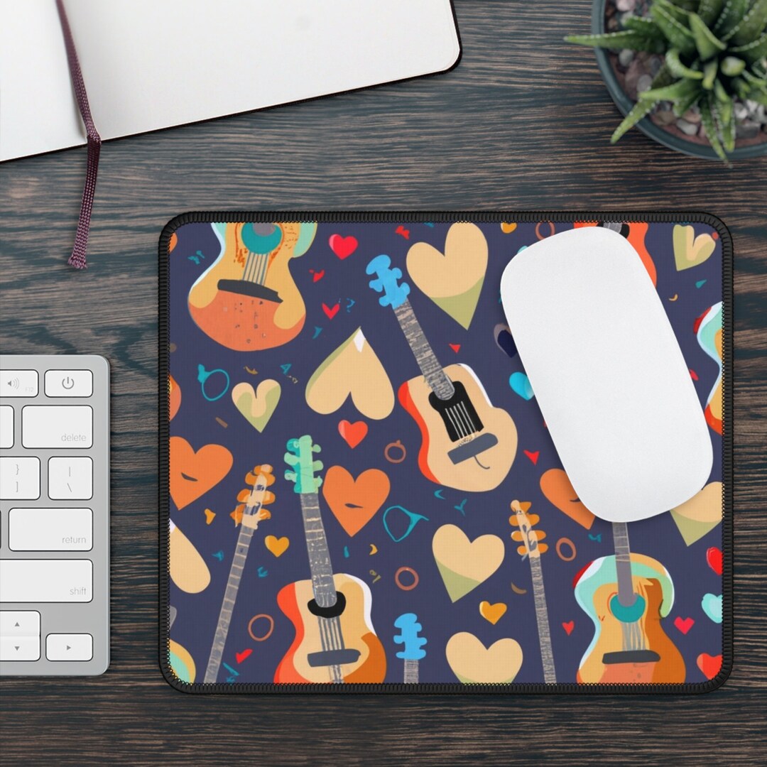 Valentines Day Office Decor Guitar Mouse Pad Office Mouse Pad Gaming ...