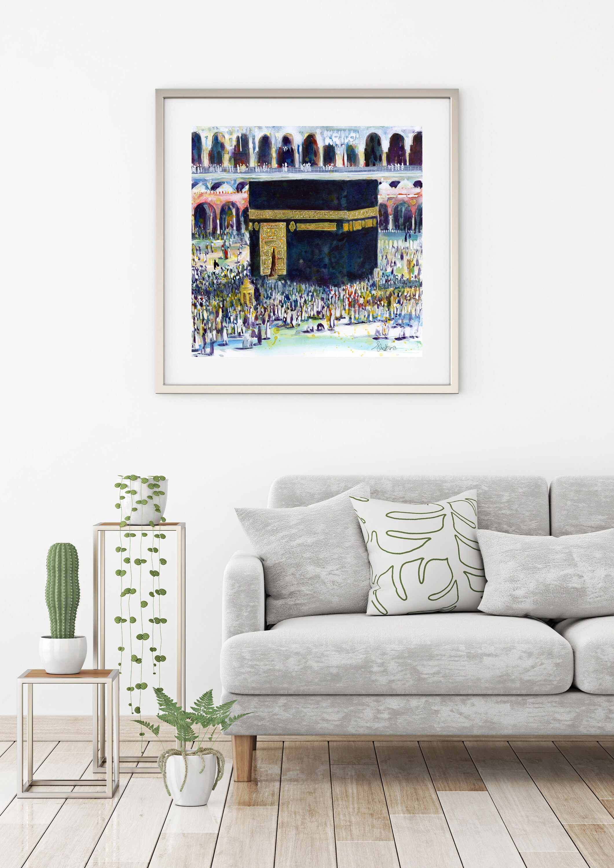 The Holy Kaaba Watercolour Painting Print Umrah Hajj Gift Islamic Wall ...
