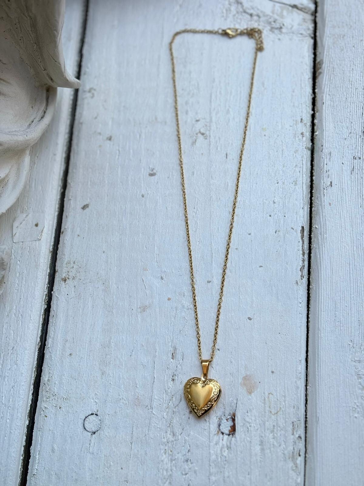 Big Heart Locket Romantic Love Heart Shape Photo Frame Pendant for ...