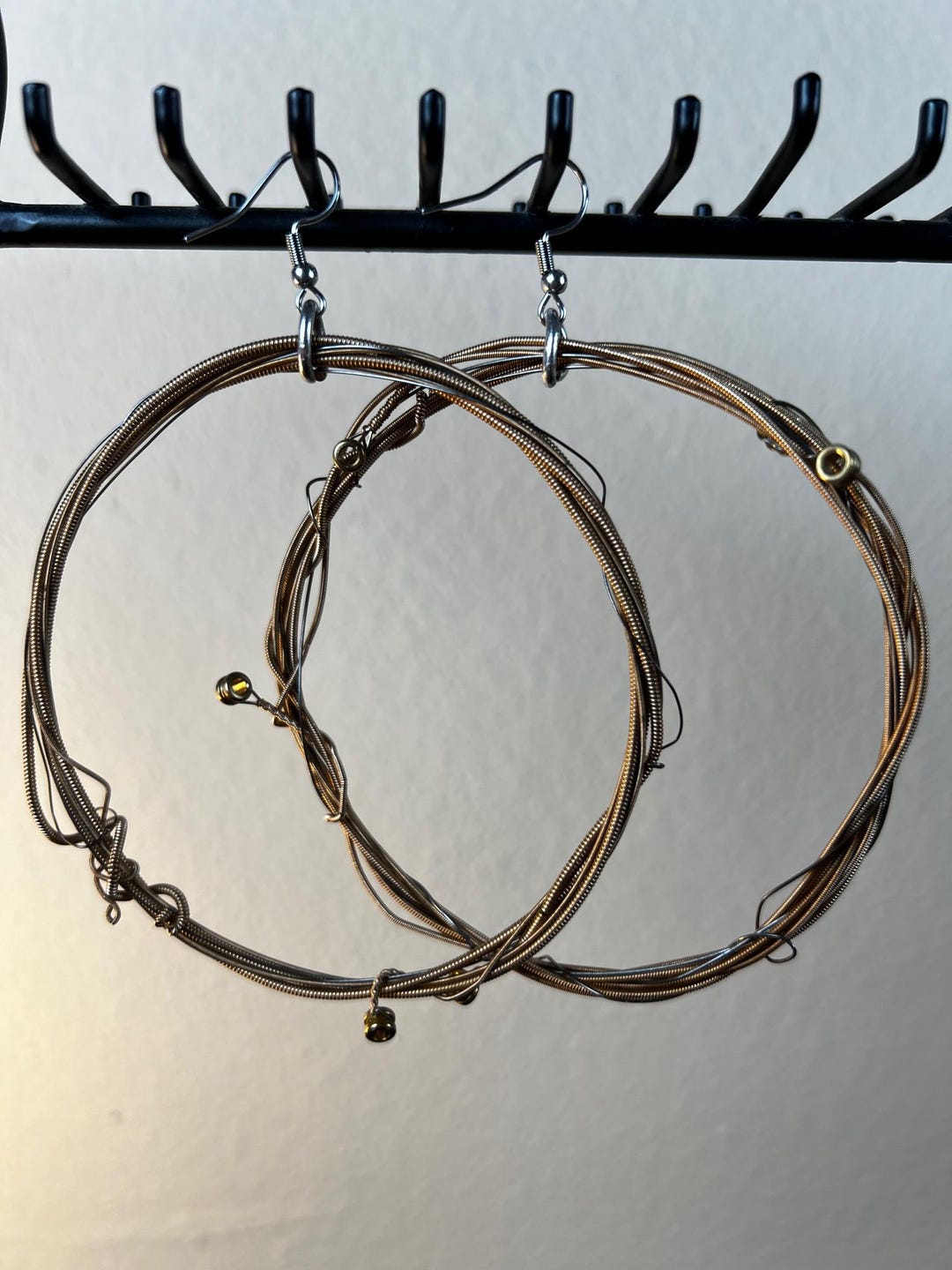 HOOP EARRINGS Made From Recycled Guitar Strings Original Handmade - Etsy