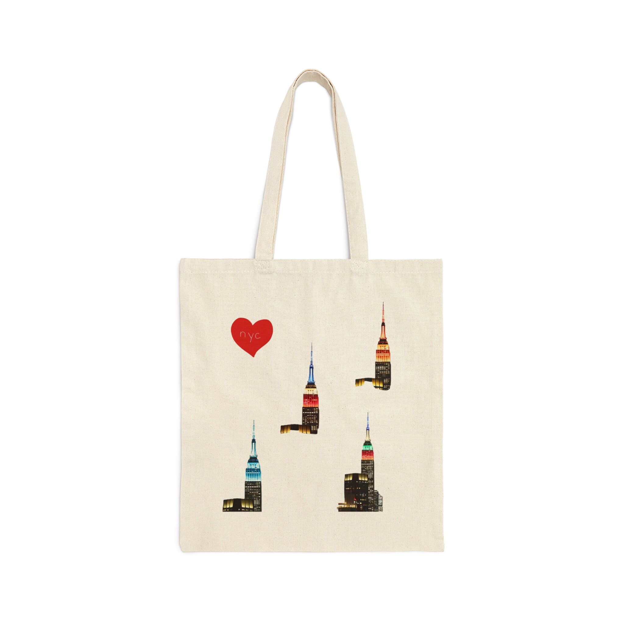 NYC Canvas Tote Bag NYC Skyline Illuminated in Various Lights, NYC ...