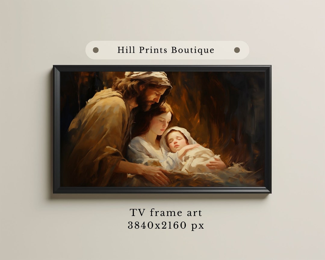 Nativity Scene Samsung Frame TV Art, Jesus Birth, Frame Tv Manger Scene ...