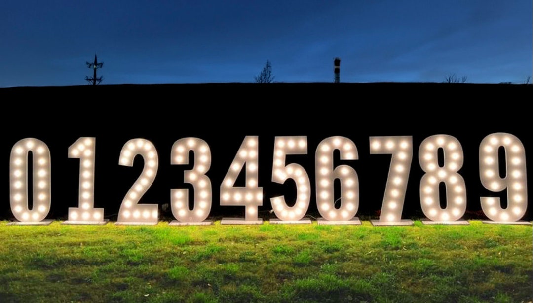 4FT Marquee Letters and Numbers Light up Event Props, Plywood Marquee ...