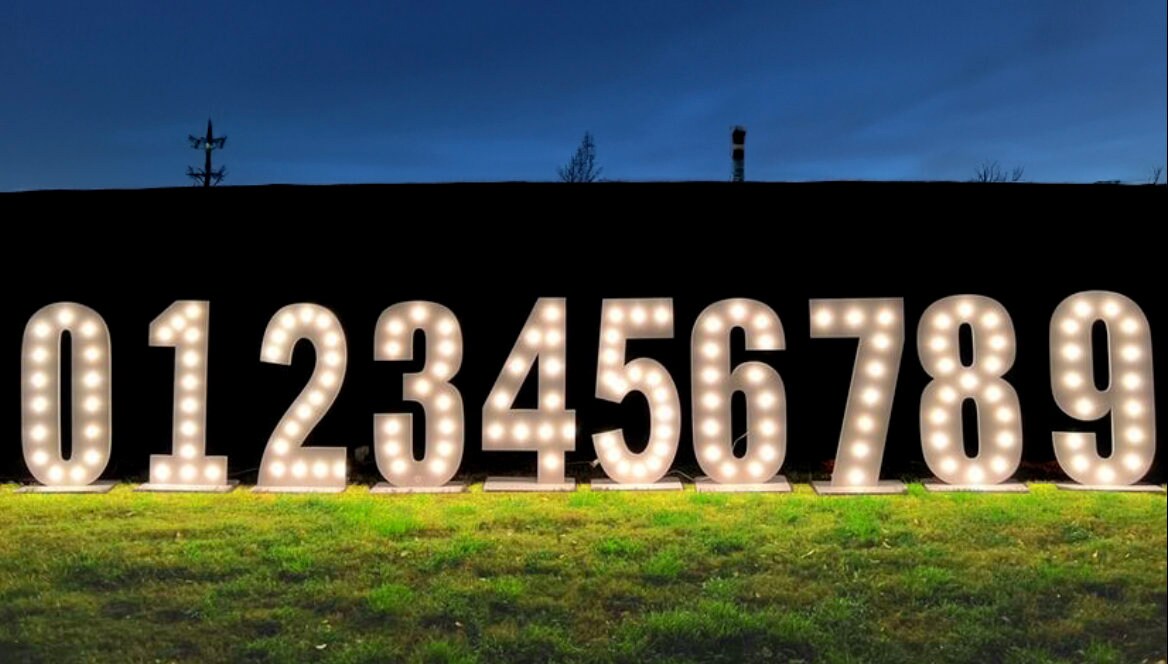 4FT Marquee Letters and Numbers Light up Event Props, Plywood Marquee ...