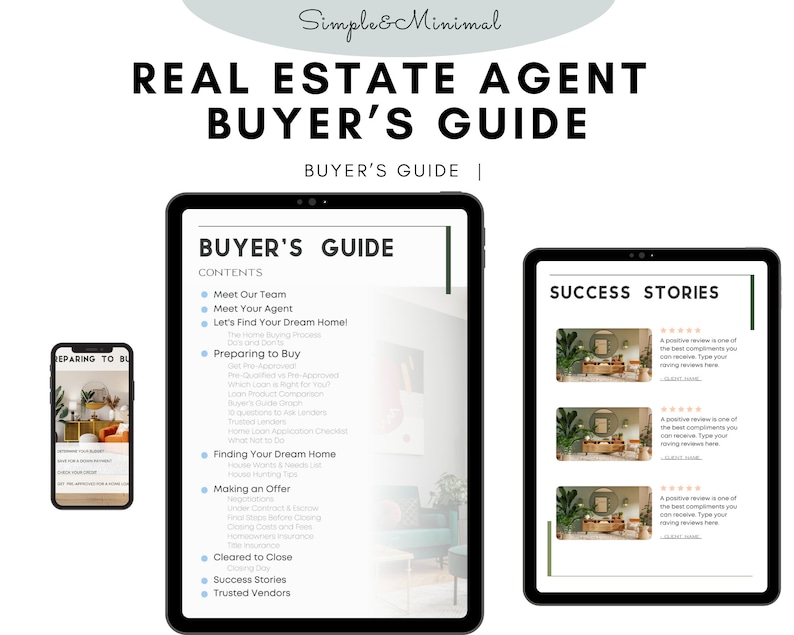 Buyer Guide Editable Template for Realtors Buyer Packet Real Estate ...