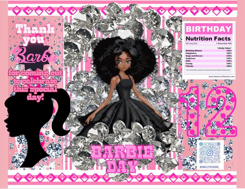 Custom Barbie Birthday Chip Bags: Personalized Party Favors - Etsy