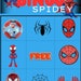 Smileydesigns Customized Spiderman Bingo Card Place Mate With Play ...