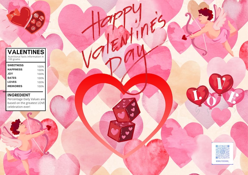 Chip Bag Label Canva Editable Template Valentine Theme| Romantic Love ...