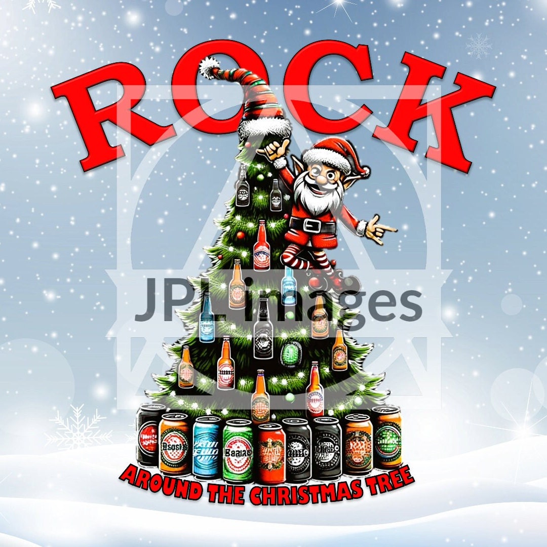 Rock Around the Christmas Tree .PNG .SVG Download - Etsy