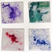 Multi-color Resin Coaster Set - Etsy