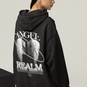 ANGEL HOODIE, Spirit Wear, Back Design Hoodie, Religious Hoodie ...