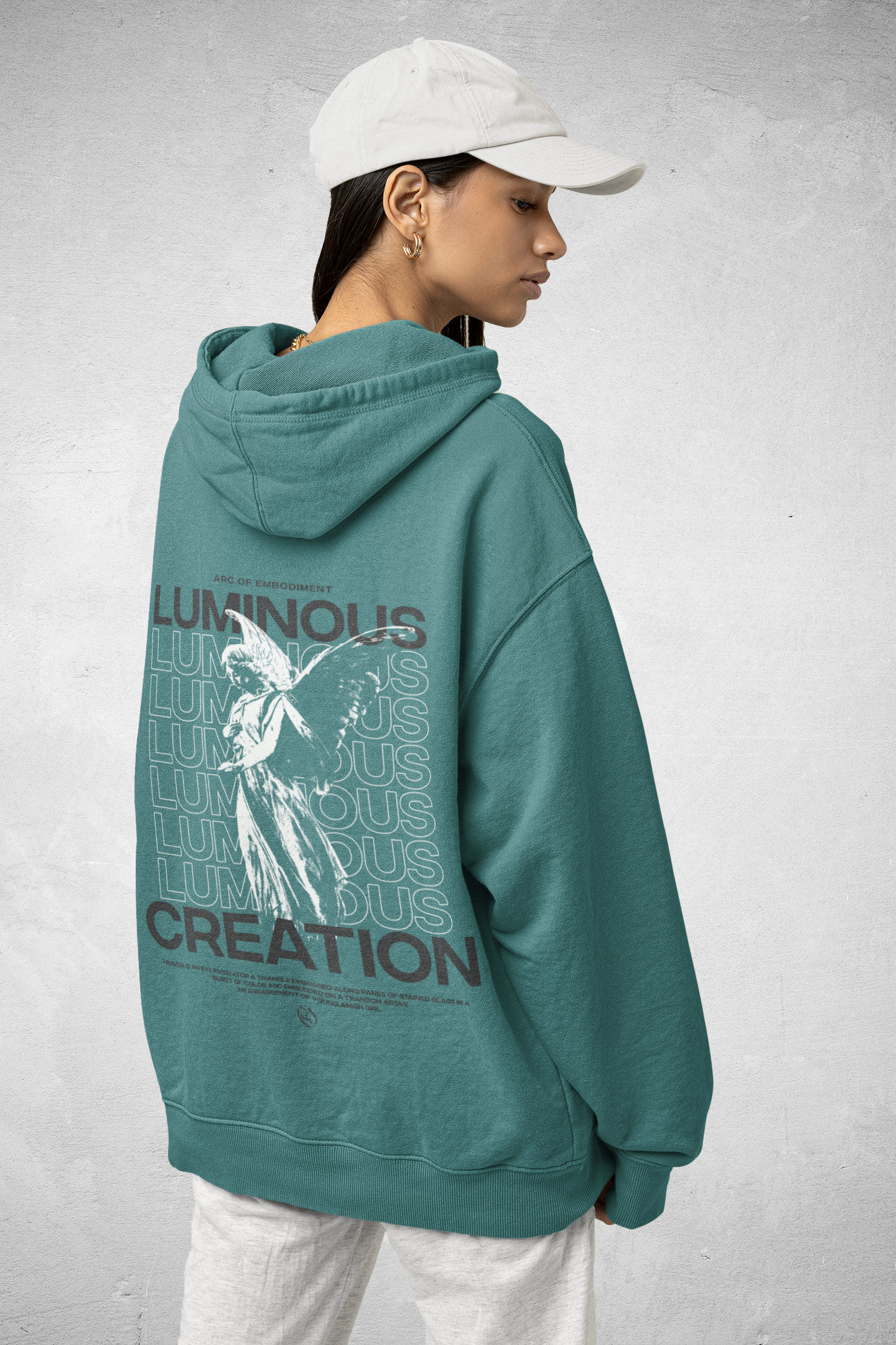 GUARDIAN ANGEL HOODIE, Vintage Hoodie, Lumnous Hoodie, Cotton Clothing ...