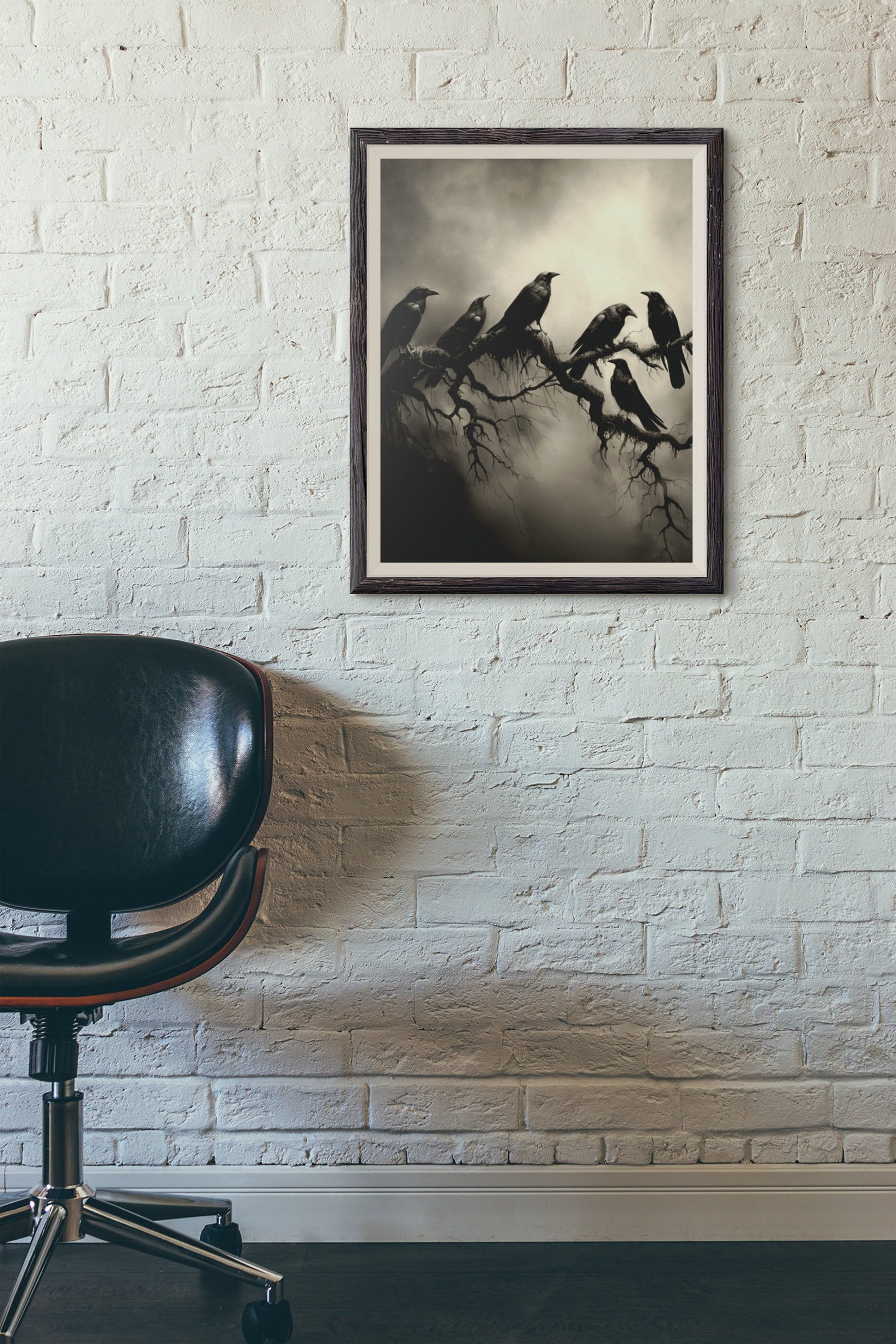 Gathering of Crows | Gothic Bird Silhouettes | Dark Nature Art | Spooky ...