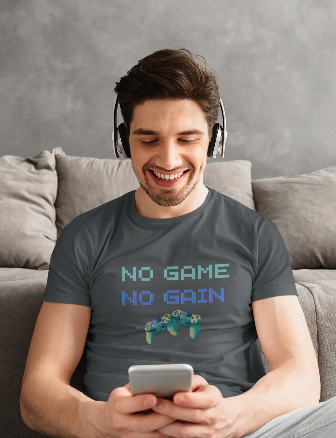 No Game No Gain, Gaming T-shirts for Men - Etsy