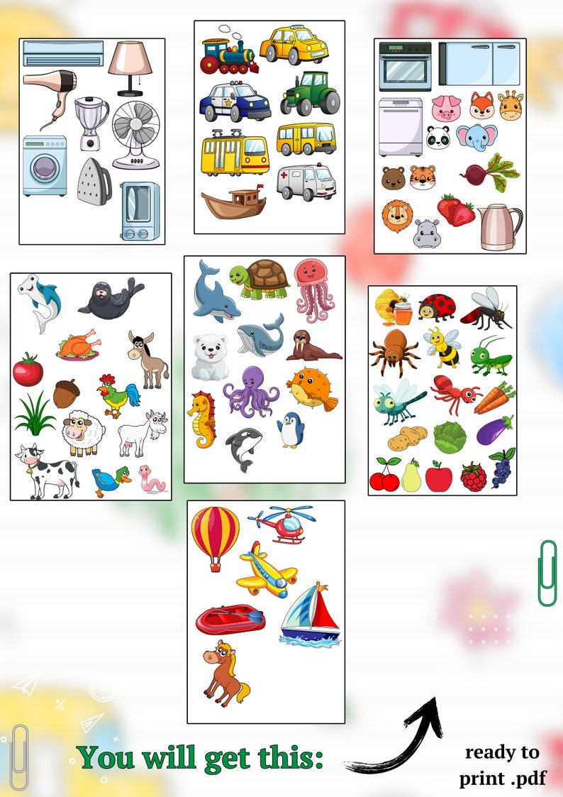 Velcro Game, Busy Book, Printable Worksheets, Educational Games, Child ...