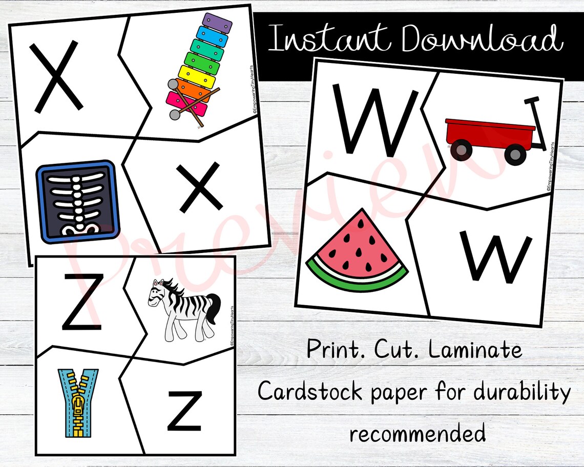 Alphabet Match With Beginning Sounds - Etsy