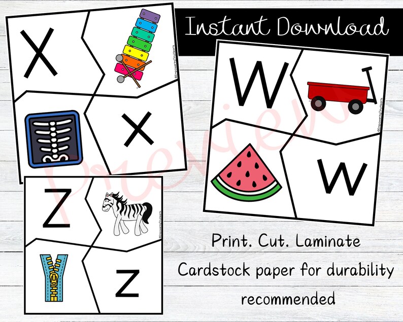 Alphabet Match With Beginning Sounds - Etsy
