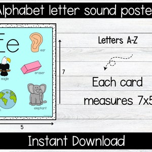 Alphabet Letter Sound Posters - Etsy