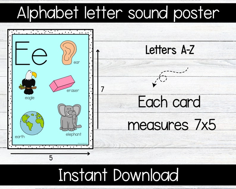 Alphabet Letter Sound Posters - Etsy
