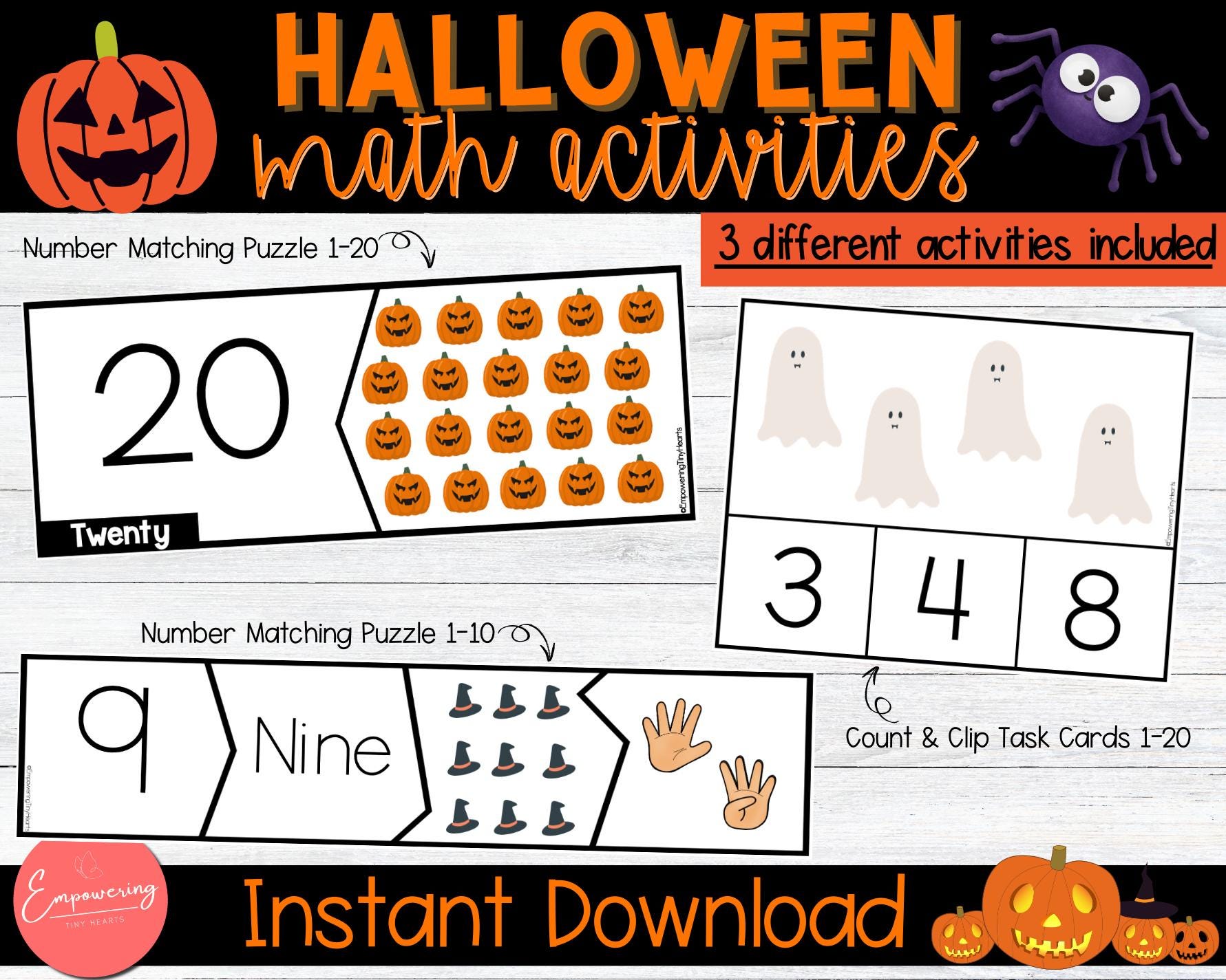 Halloween Math Printables - Etsy