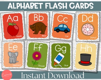 Printable Alphabet Flashcards Prek Kindergarten Letter Sound ...