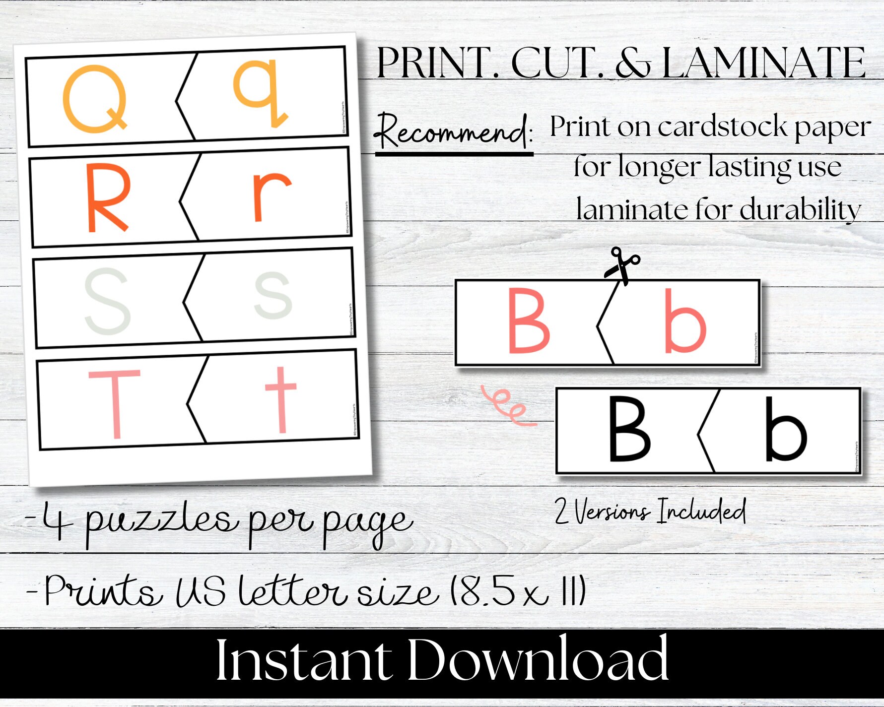 Letter Matching Puzzle - Etsy