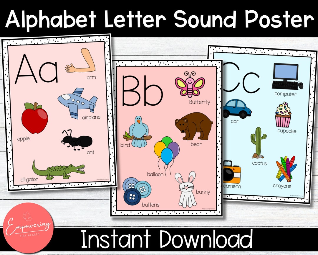Alphabet Letter Sound Posters - Etsy