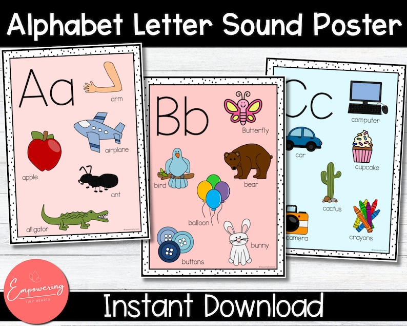 Alphabet Letter Sound Posters - Etsy