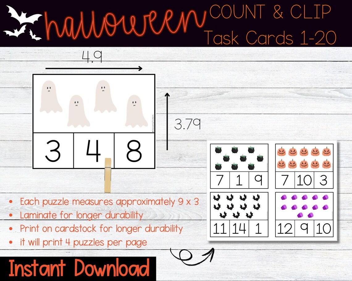 Halloween Math Printables - Etsy
