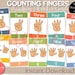 Counting Fingers Number Cards 1-10 - Etsy