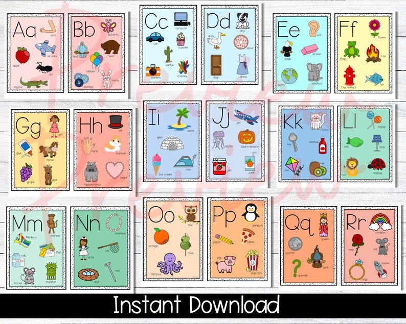 Alphabet Letter Sound Posters - Etsy