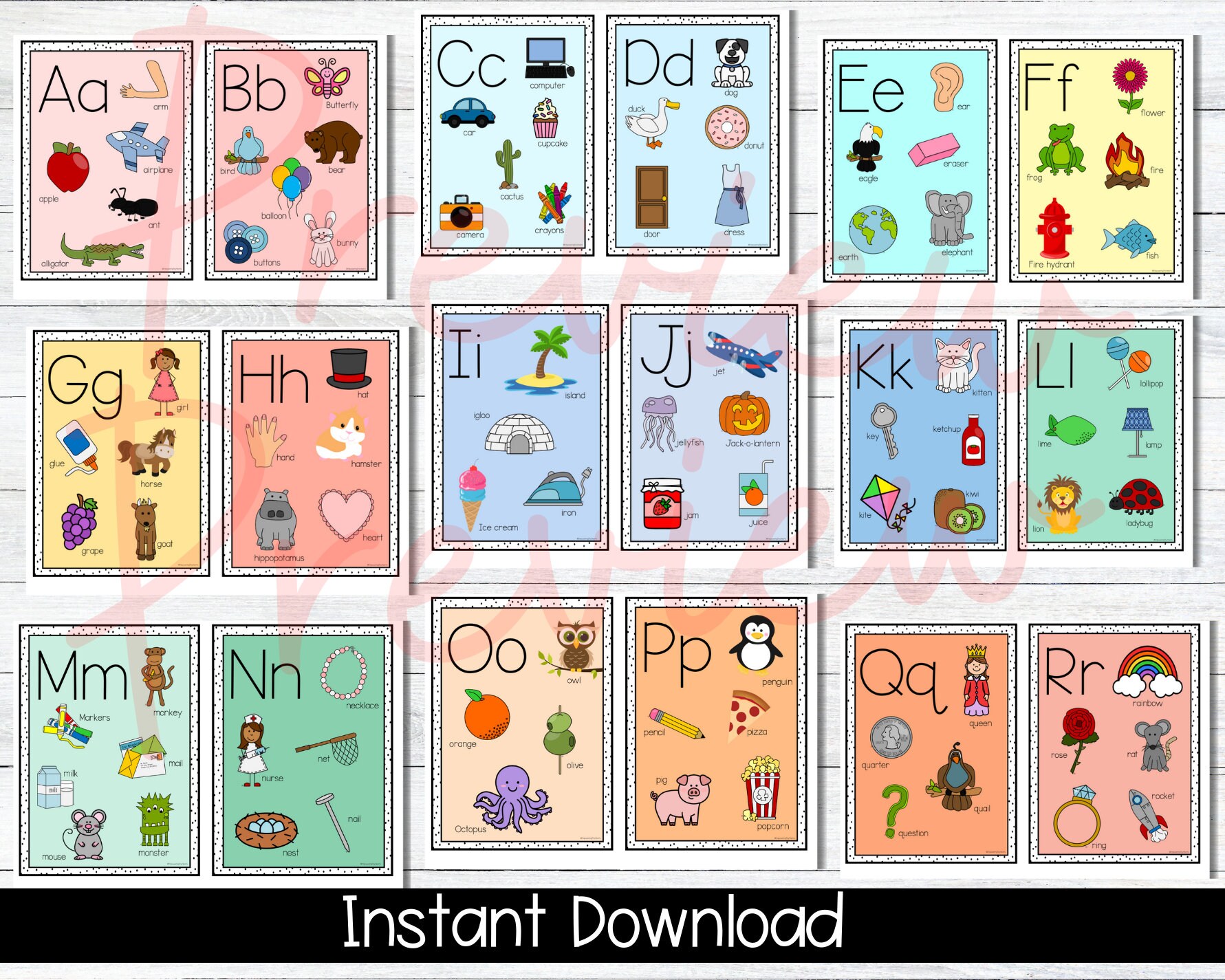 Alphabet Letter Sound Posters Etsy