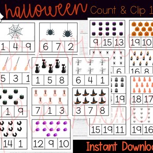 Halloween Math Printables - Etsy