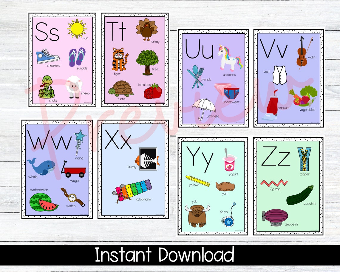 Alphabet Letter Sound Posters - Etsy