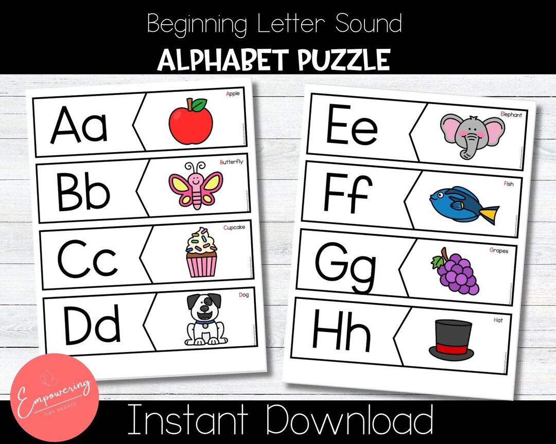 Begnning Letter Sound Alphabet Puzzle - Etsy