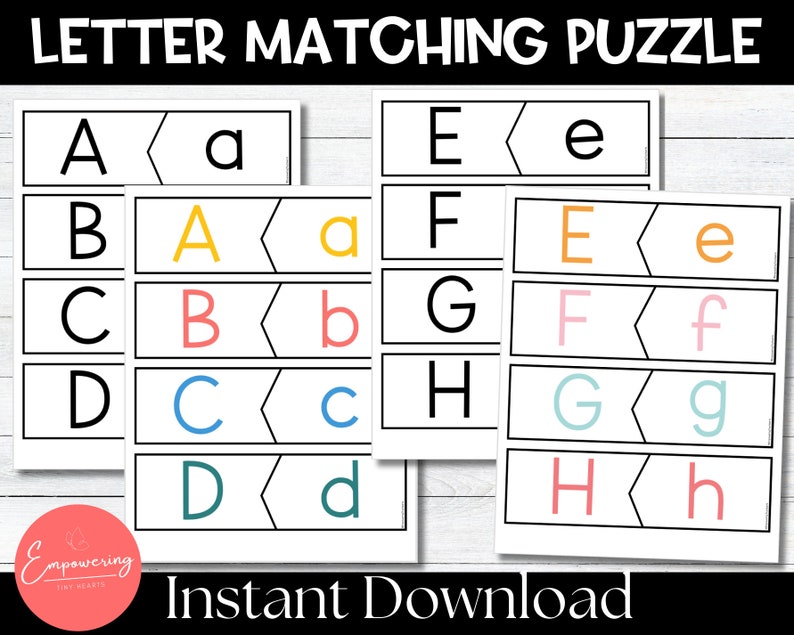 Letter Matching Puzzle - Etsy