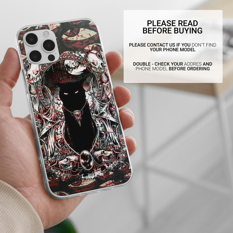 Satanic Phone Case Creepy Gore Eye Horror for iPhone 15 14 13 12 11 ...