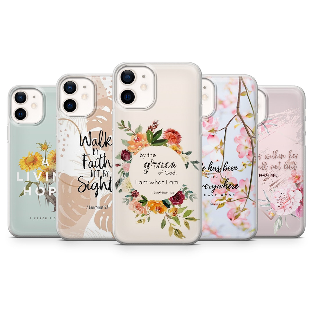 Bible Verse Phone Case Christian Jesus for iPhone 15 14 13 12 11 ...
