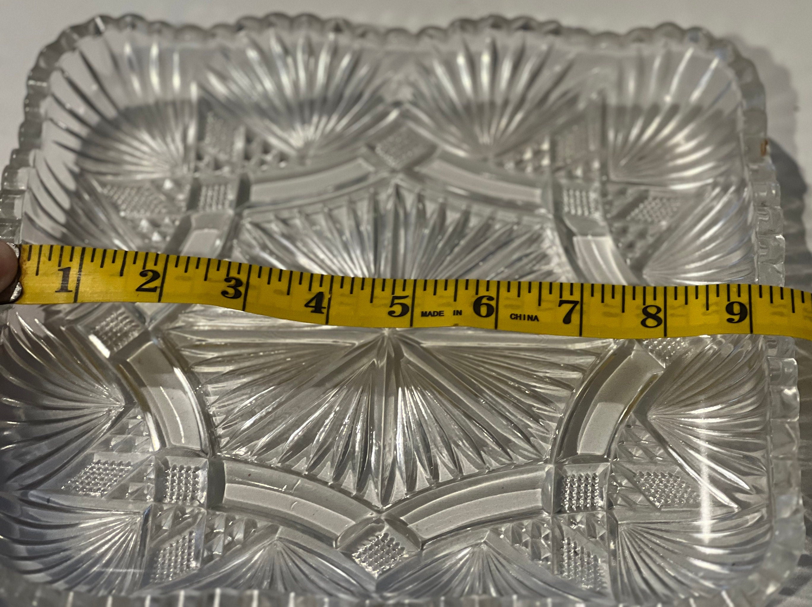 Vintage Glass Tray - Etsy